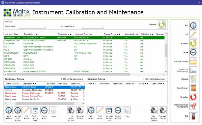 Instrument Calibration & Maintenance System - Agriya Analitika