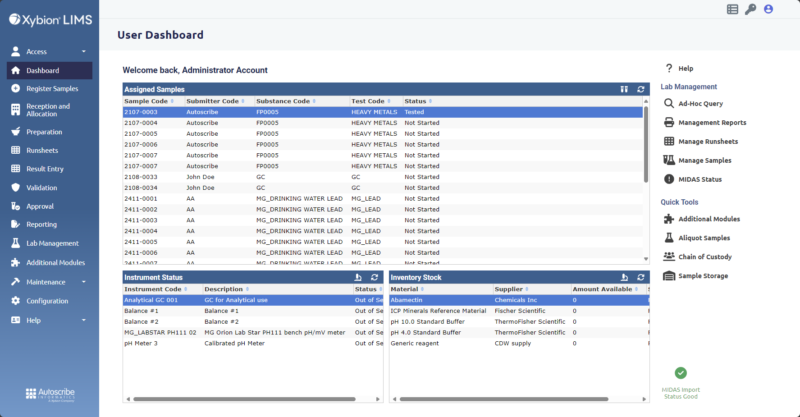 Xybion LIMS Overview - Agriya Analitika